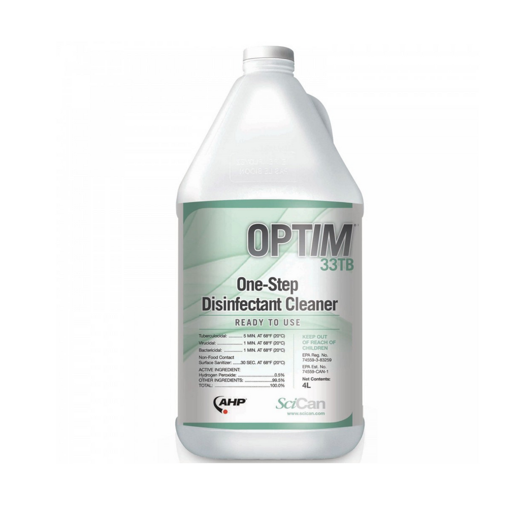 Optim 33 TB Disinfectant Gallon x 4/Cs – Curio.Dental
