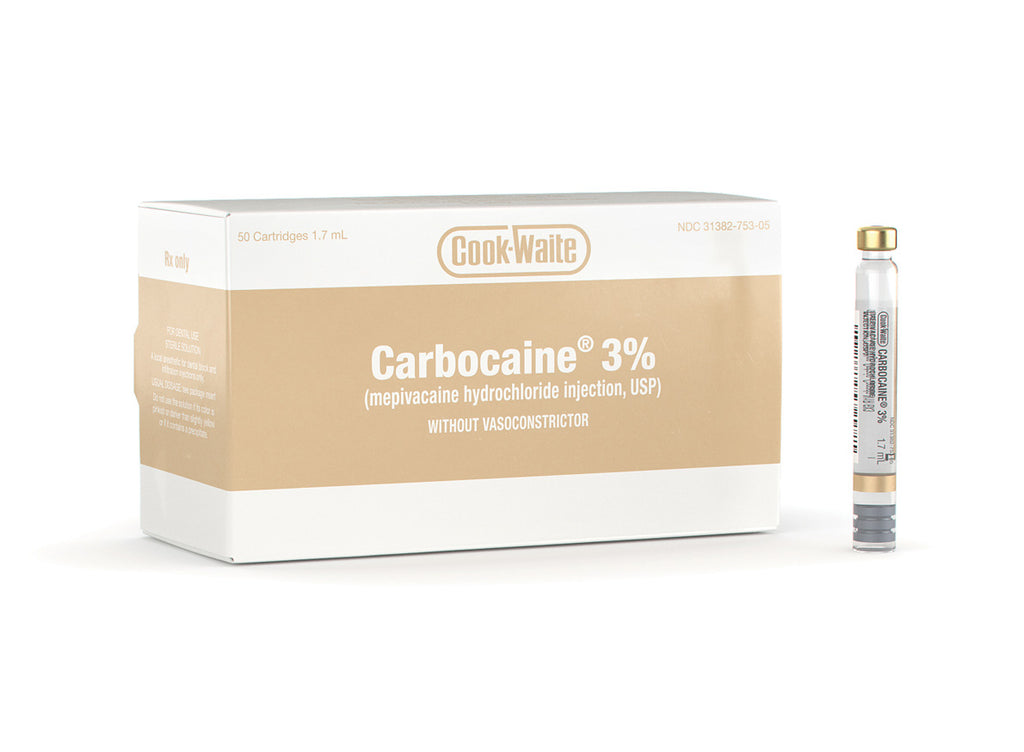 Carbocaine Plain Cartridges 50/Bx | Curio Dental – Curio.Dental