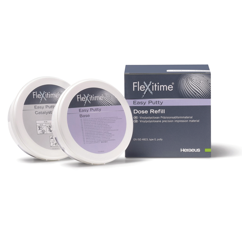 Flexitime Easy Putty Jars 300ml Base, 300ml Catalyst – Curio.Dental