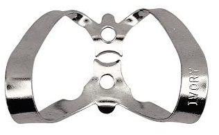 Rubber Damp Clamps Ivory Winged Labial – Curio.Dental